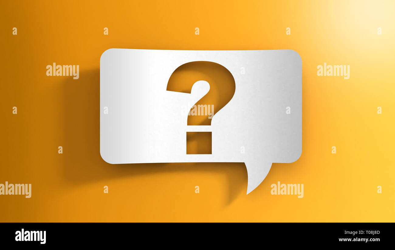 Question mark with bubble chat 3d hi-res stock photography and images ...