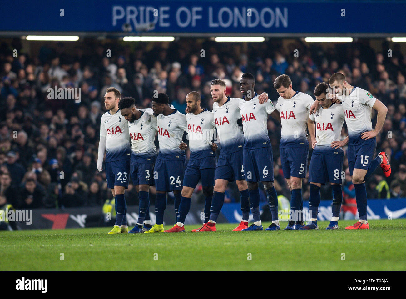 LONDON, ENGLAND - JANUARY 24: Christian Eriksen, Danny Rose, Eric Dier ...