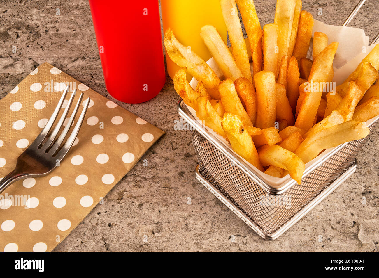 Fries fork hi-res stock photography and images - Alamy