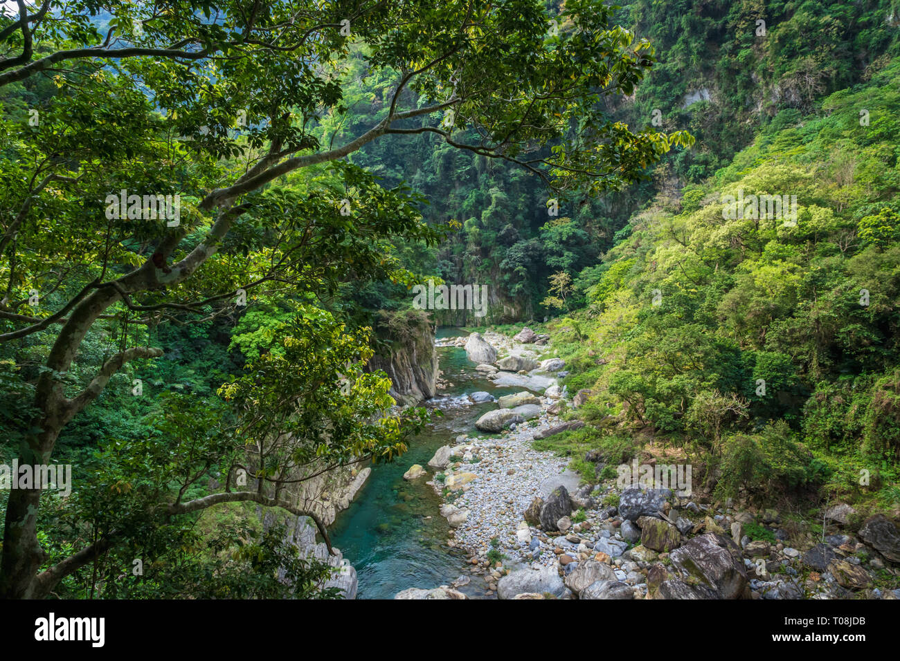 Taroko national park canyon landscape in Hualien, Taiwan. Nature view ...
