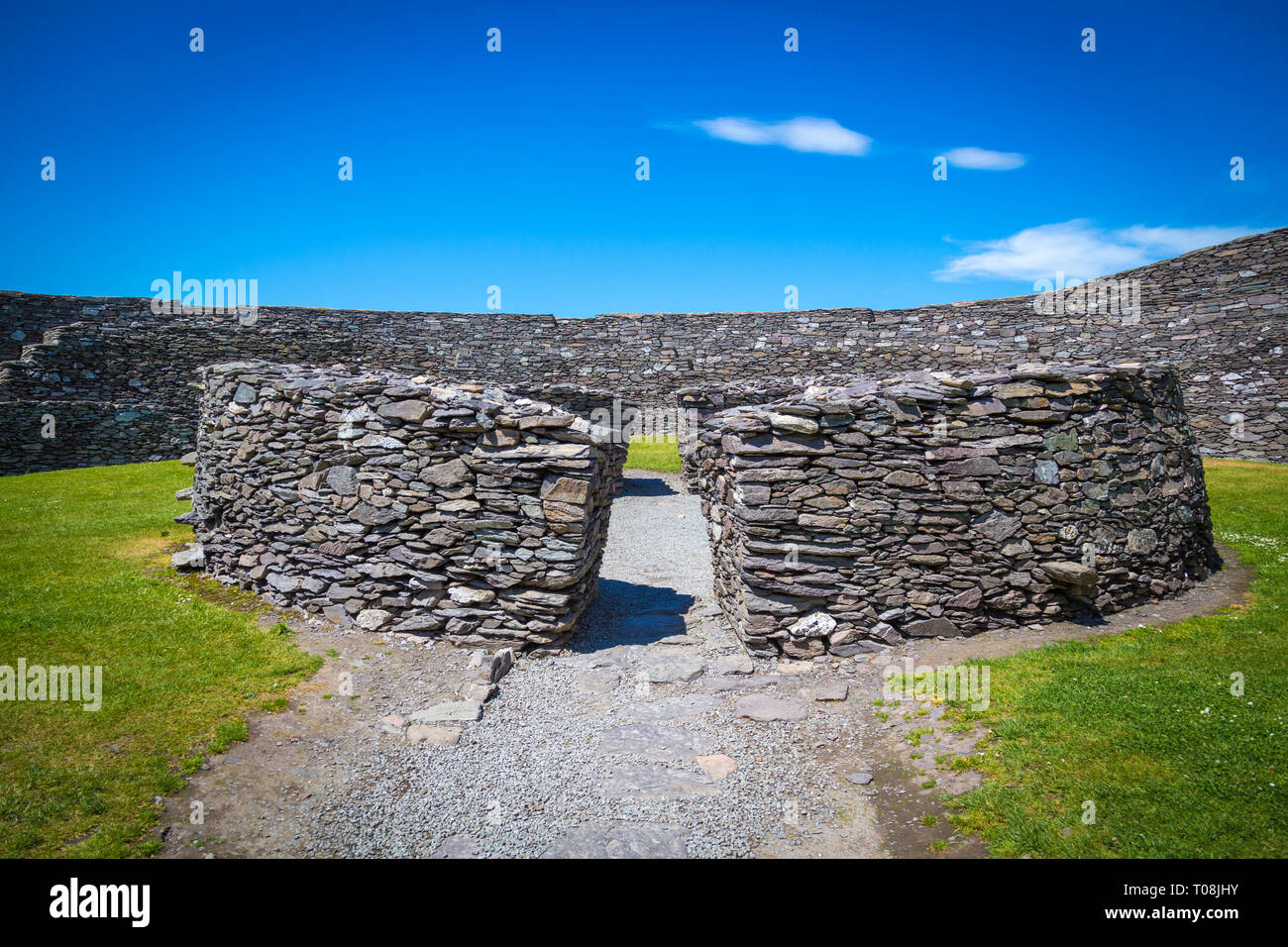 Old Cahergall Stone Fort Stock Photo - Alamy