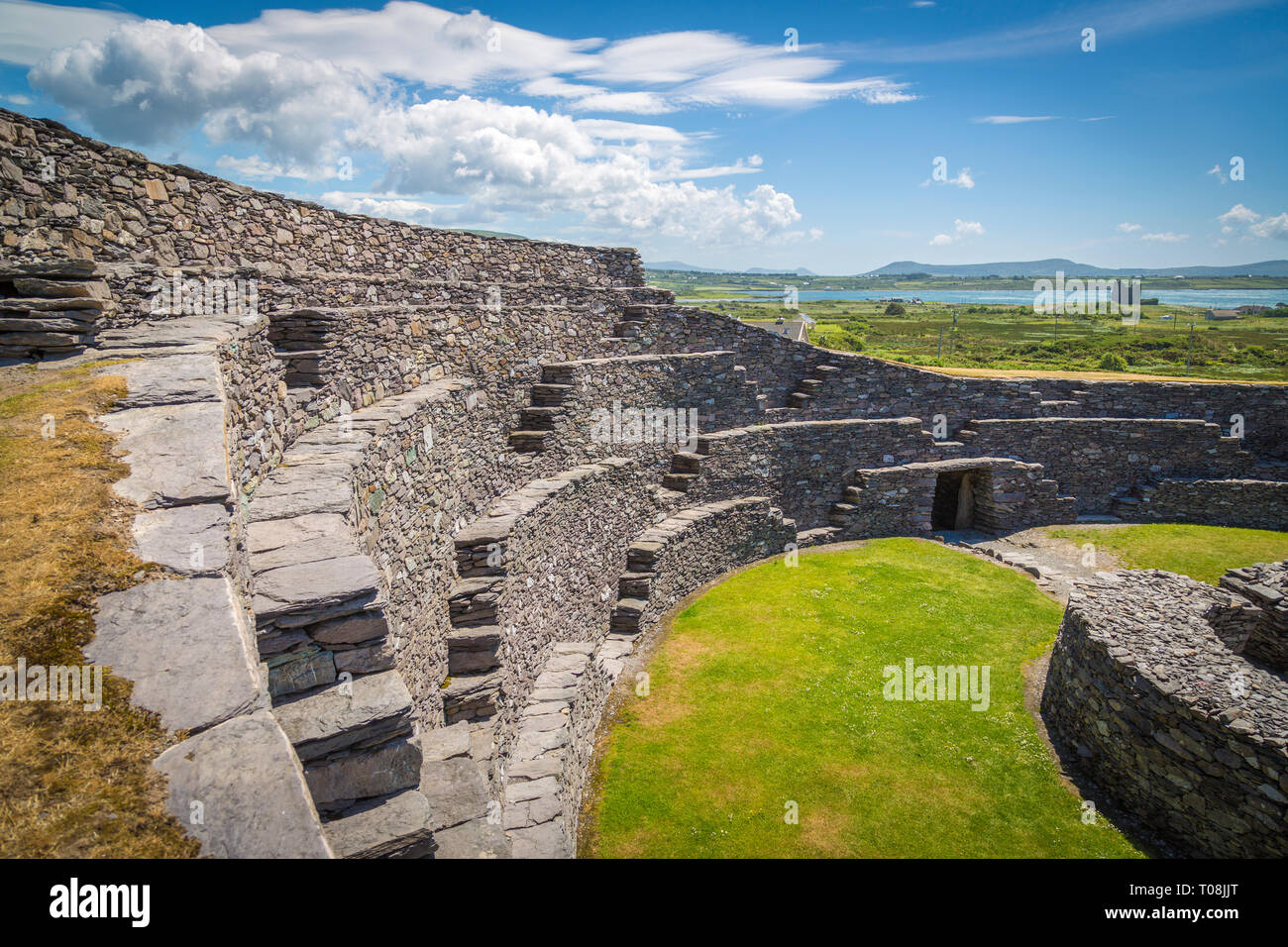 Old Cahergall Stone Fort Stock Photo - Alamy