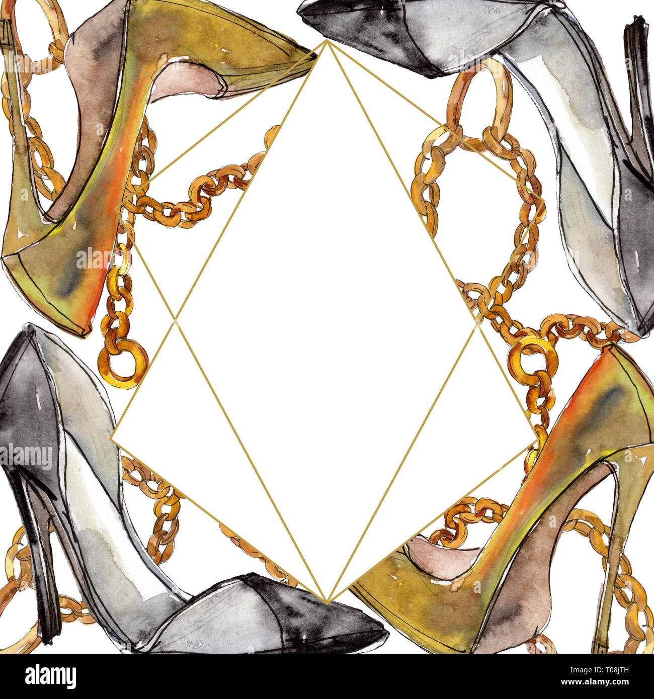 Fashionable sketch in a watercolor style element. Watercolour ...