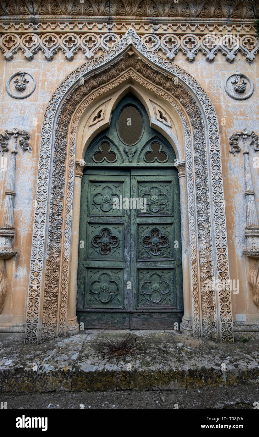 Old crypts and tombs in baroque style in Old Roman cemetery park ...