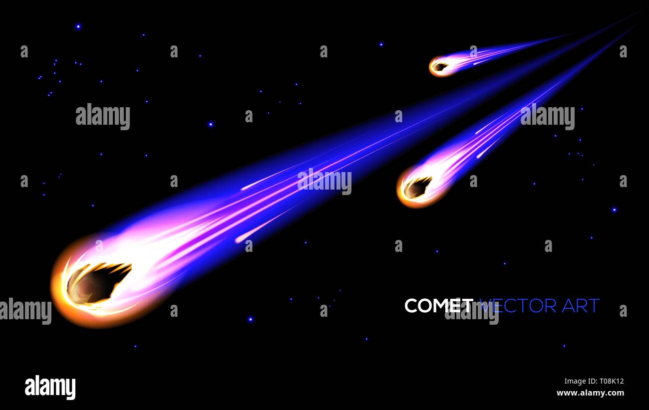 Group of Comets in Vector Stock Vector Image & Art - Alamy