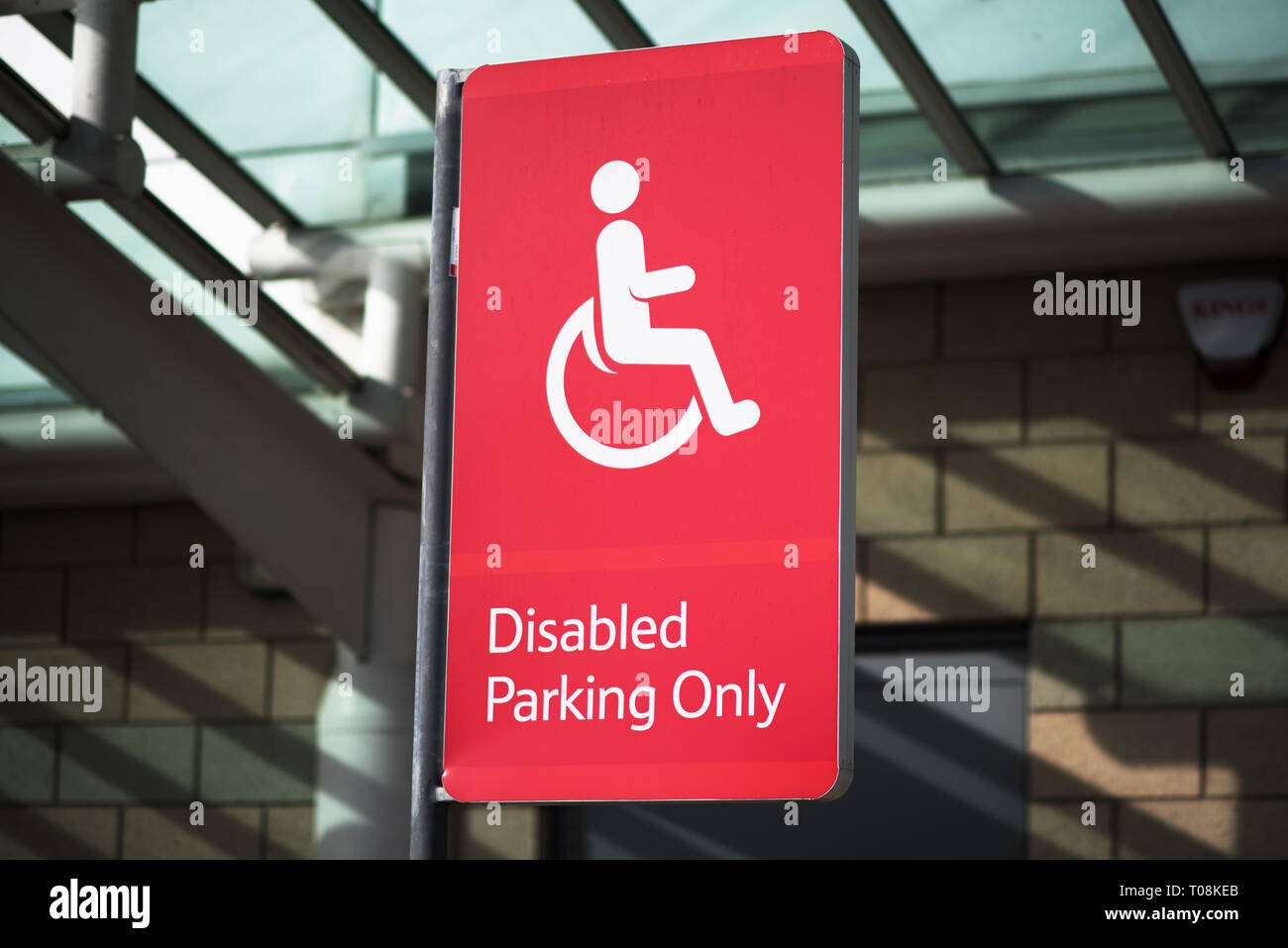 Disabled Parking only sign Stock Photo - Alamy