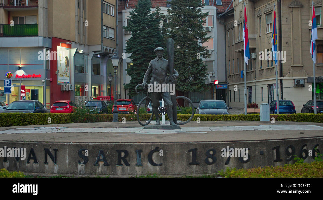 SUBOTICA, SERBIA - October 13th 2018 - Monument of Ivan Saric Stock ...