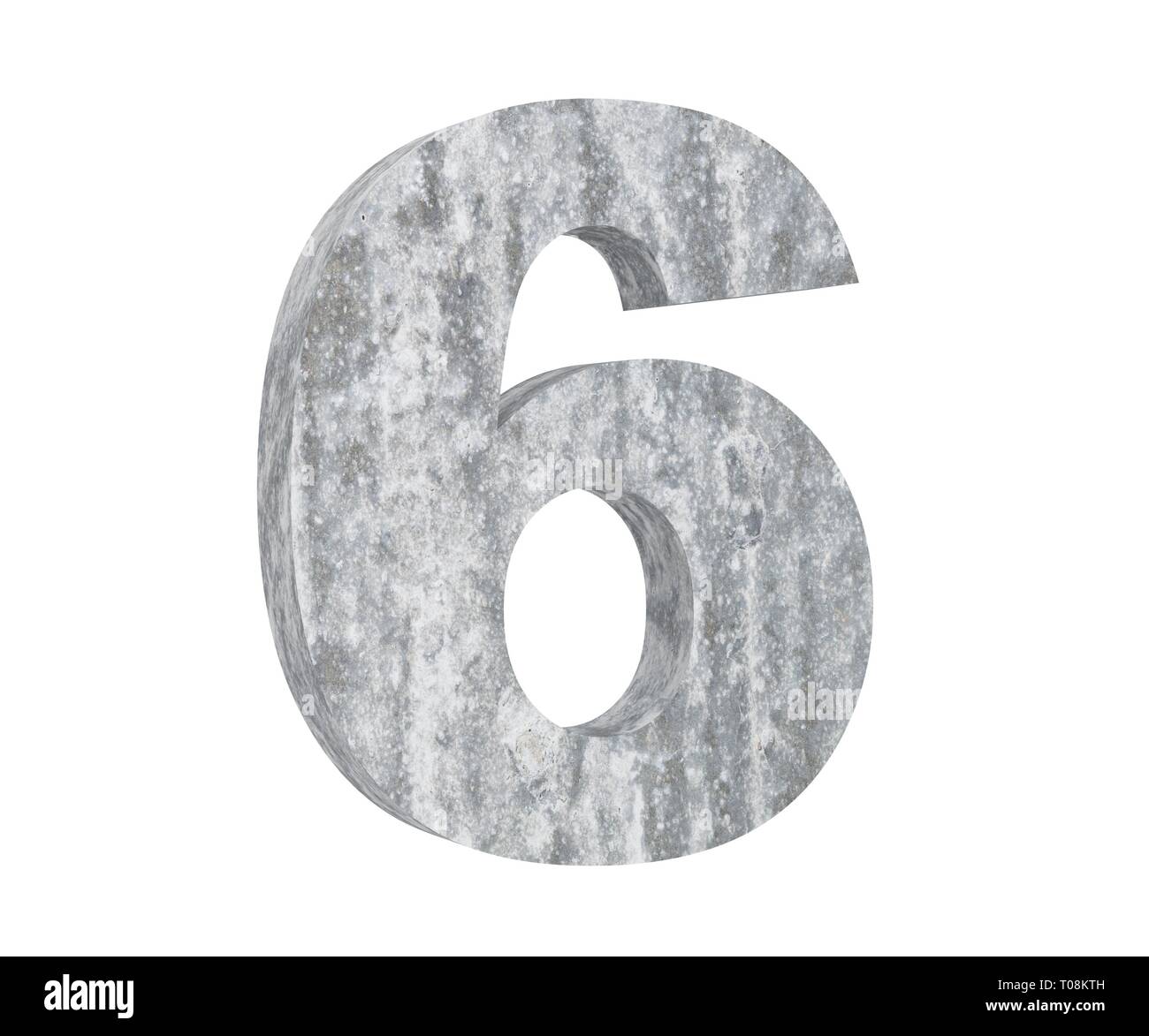 3D rendering concrete number 6 six. 3D render Illustration Stock Photo ...