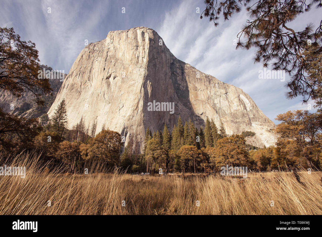 El Capitan is a vertical rock formation in Yosemite National Park ...