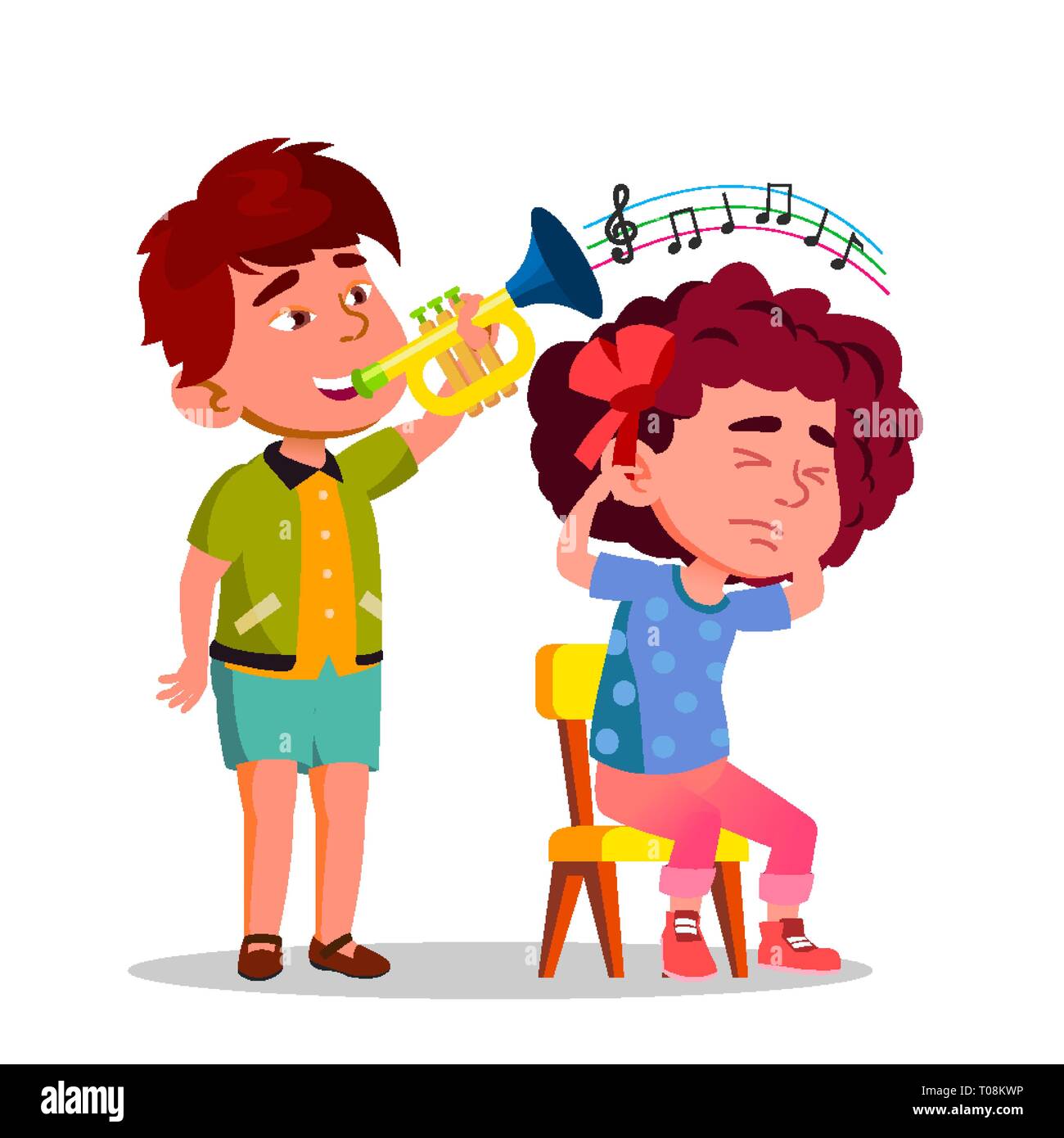 Girl blowing party horn Stock Vector Images - Alamy Girl blowing party horn Stock Vector Images - Alamy