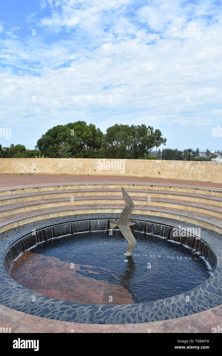 Pool of remembrance at the HMAS Sydney II memorial Geraldton western ...