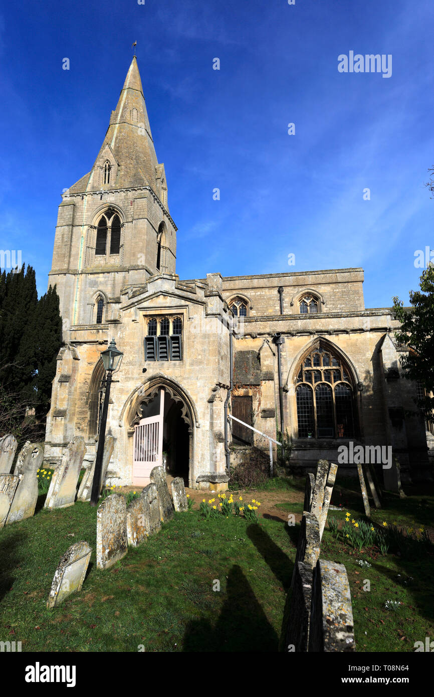 St Johns church, Ryhall village, Lincolnshire, England, UK Stock Photo ...