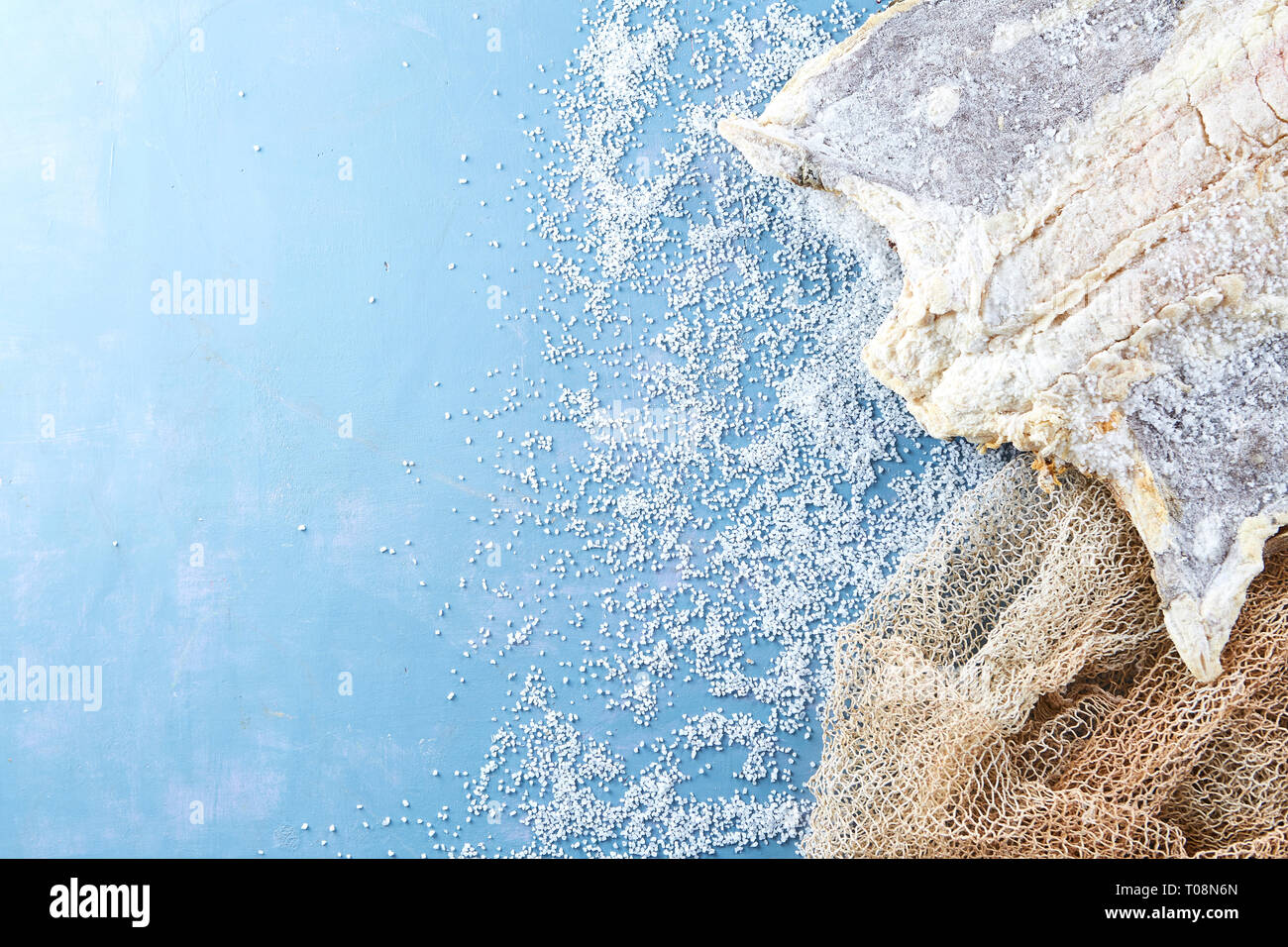 Cod fish - salted cod fish - portuguese recipes Stock Photo - Alamy