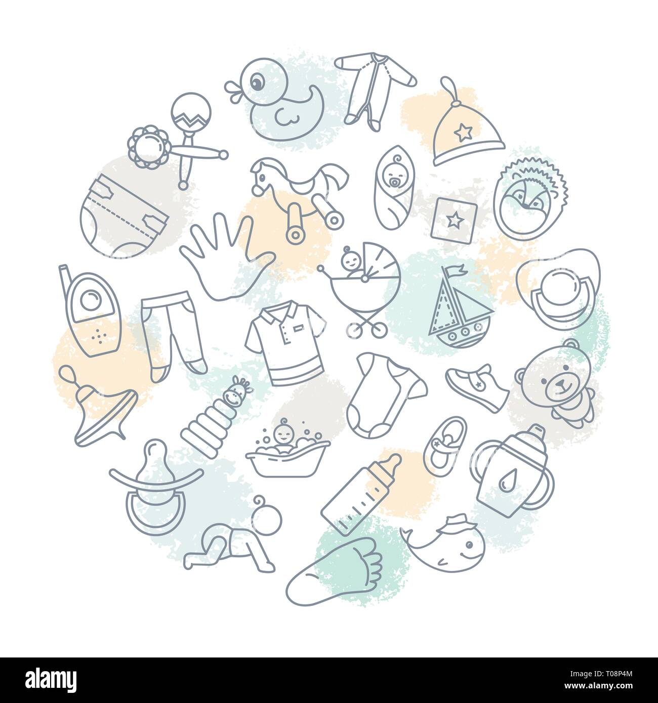 Circular background children themes hi-res stock photography and images ...