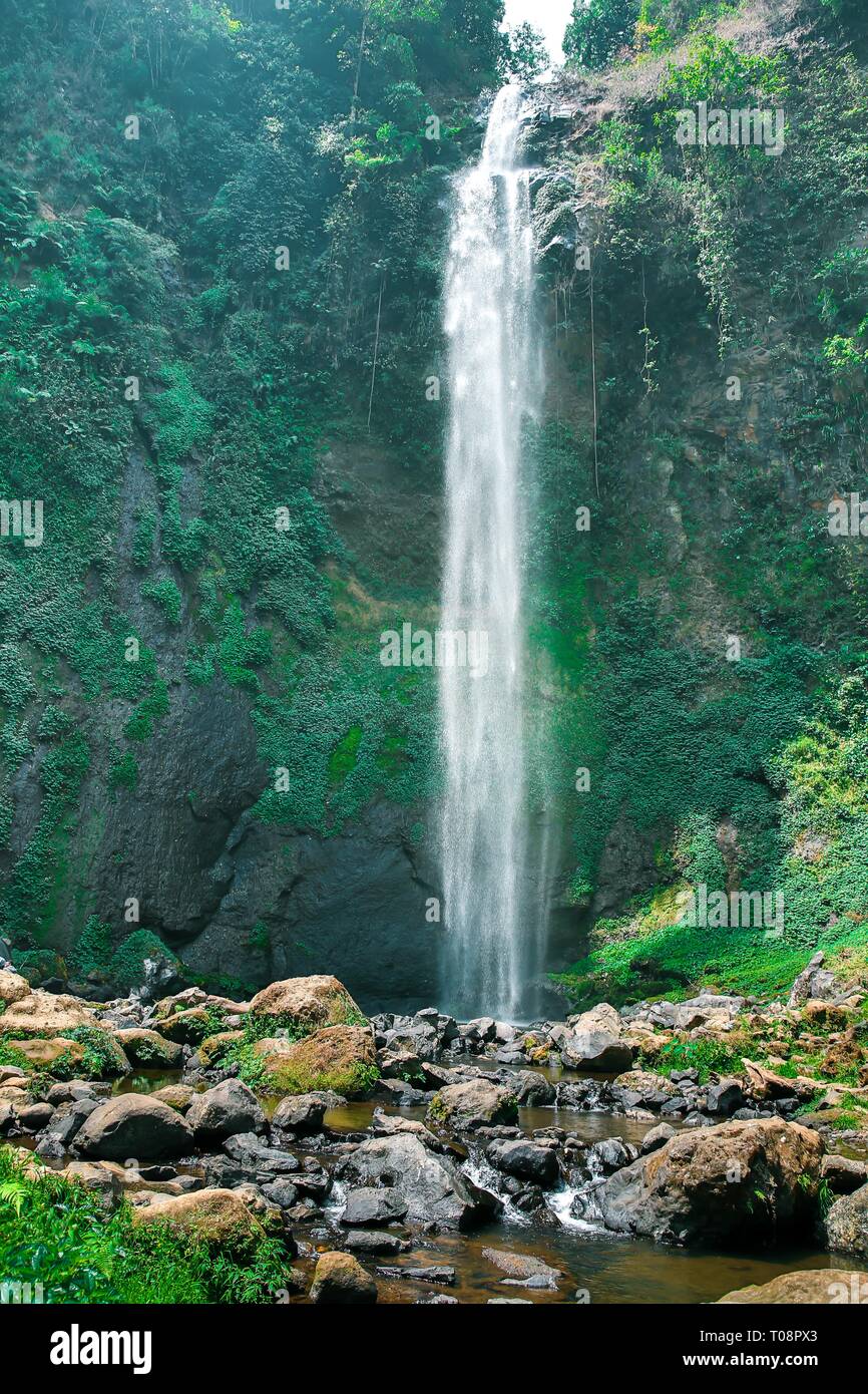 Rainbow Waterfall or Cimahi Waterfall (Curug Cimahi) in Java Indonesia ...