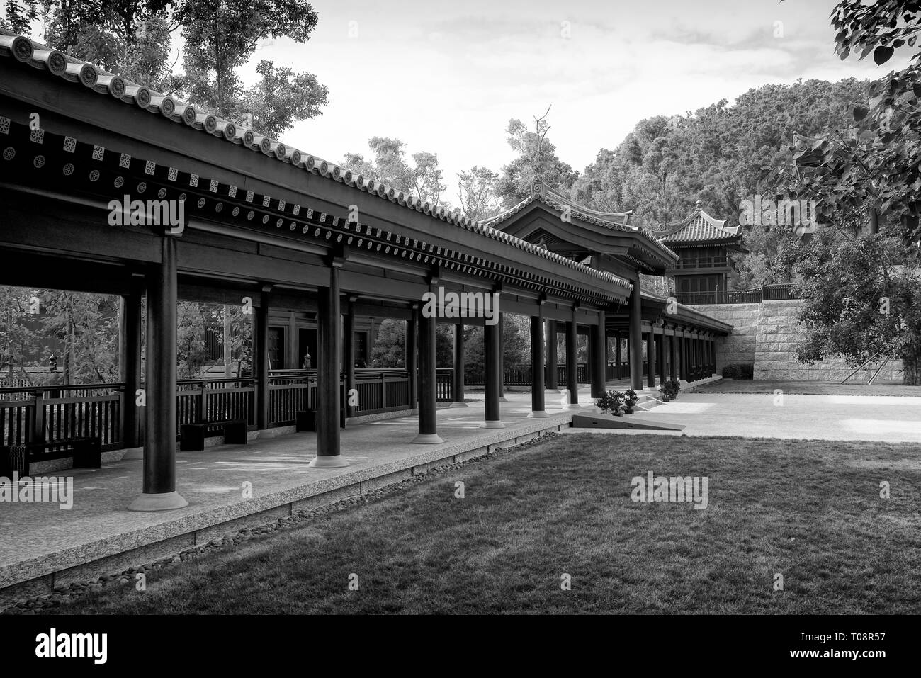 Buddha Temple in Hong Kong - Religion - Tse Shan Monastery Stock Photo ...
