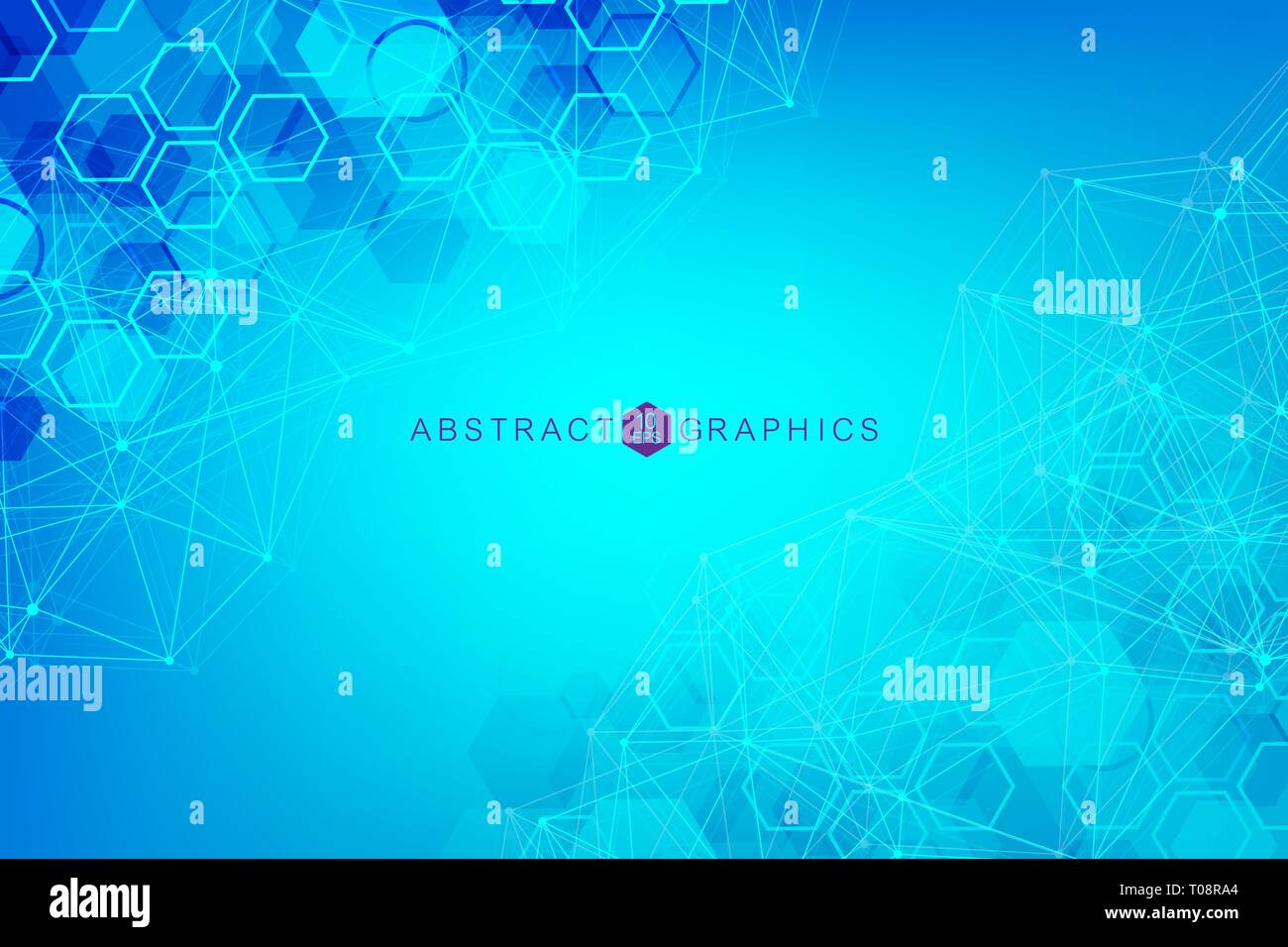 Big Data Visualization Background. Modern futuristic virtual abstract ...