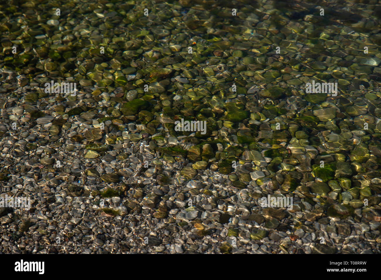 water with pebbles rocks. texture. background Stock Photo - Alamy