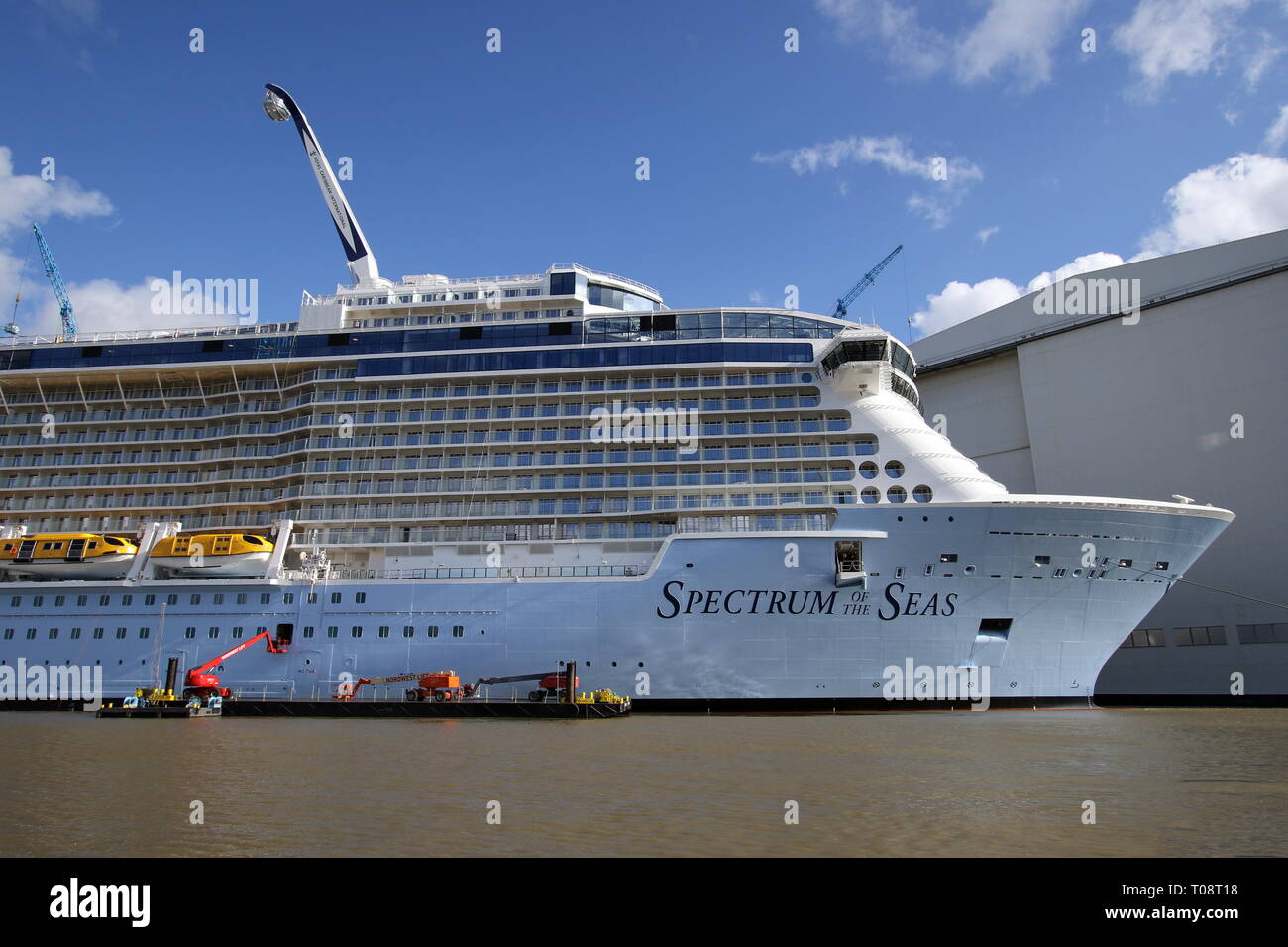 The new cruise ship Spectrum of the Seas is on 17 March 2019 in ...