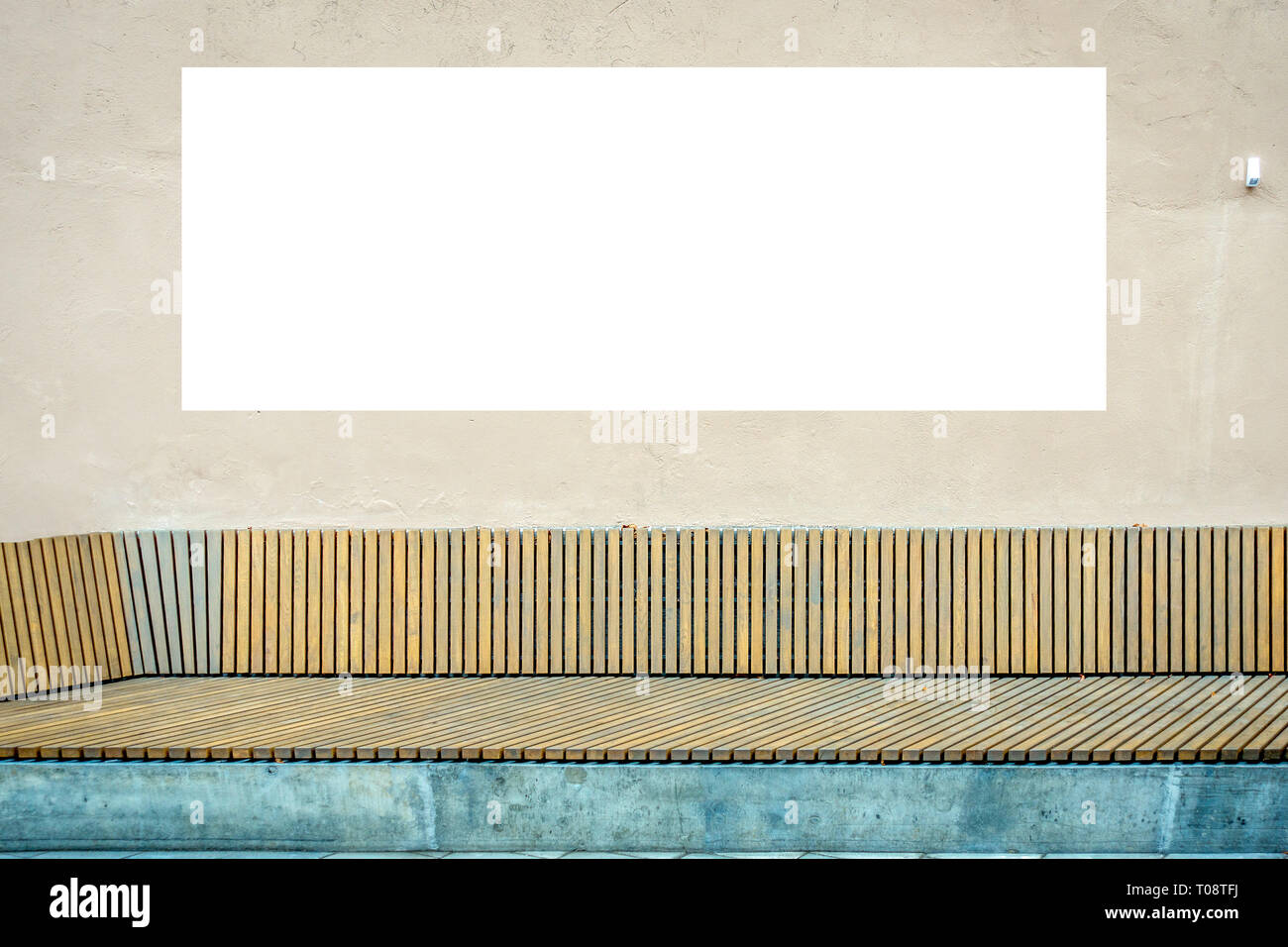 Mock up. Blank horizontal billboard, poster frame, advertising board on ...