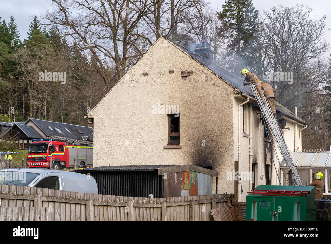 This is the scene of the Fire within the house at 3 Garry Crescent ...