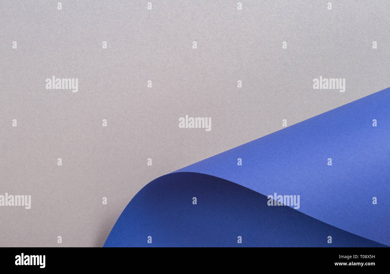 Abstract geometric shape gray and blue color paper background Stock ...