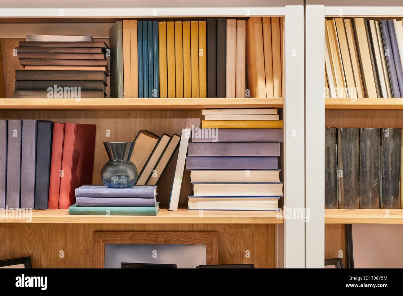 Books on a shelf Stock Photo - Alamy