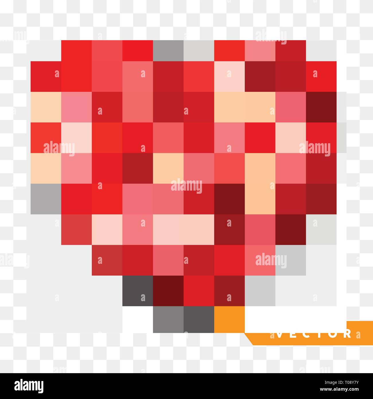Vector Red sparkles heart. Valentines Day Vector Sparkles and Glitters ...