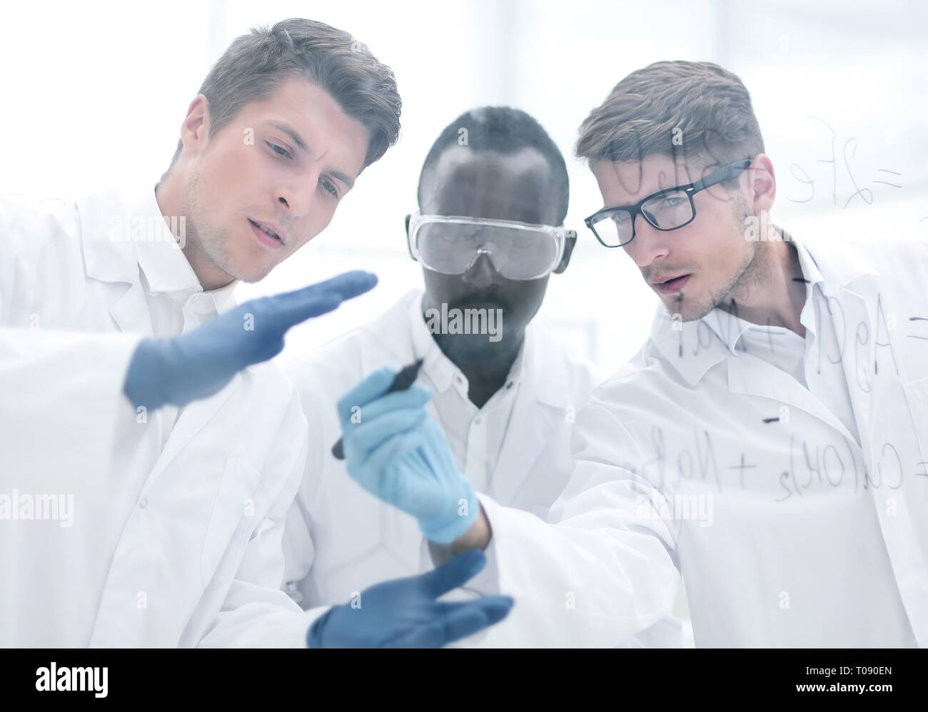 colleagues discussing research results Stock Photo - Alamy