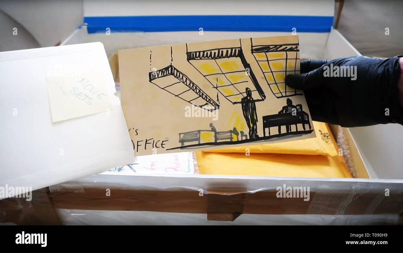 THE EYES OF ORSON WELLES, production design by Welles for THE TRIAL ...