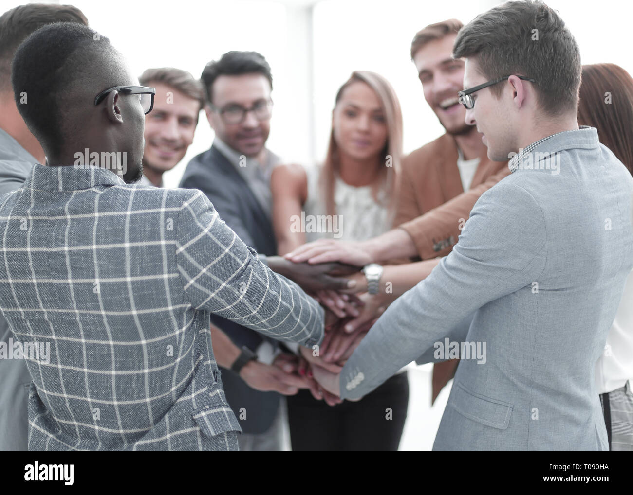 successful business team showing their solidarity Stock Photo - Alamy