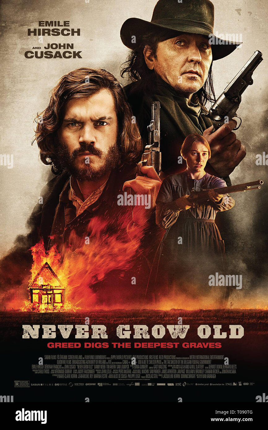 NEVER GROW OLD, US poster, from left: Emile Hirsch, John Cusack ...
