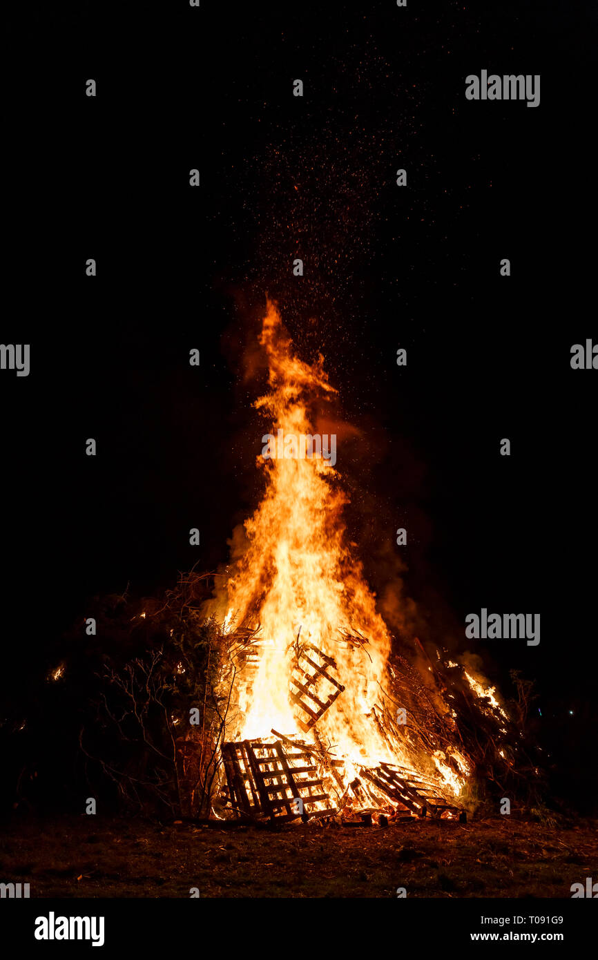The traditional event - bon Fire at United Kingdom Stock Photo - Alamy