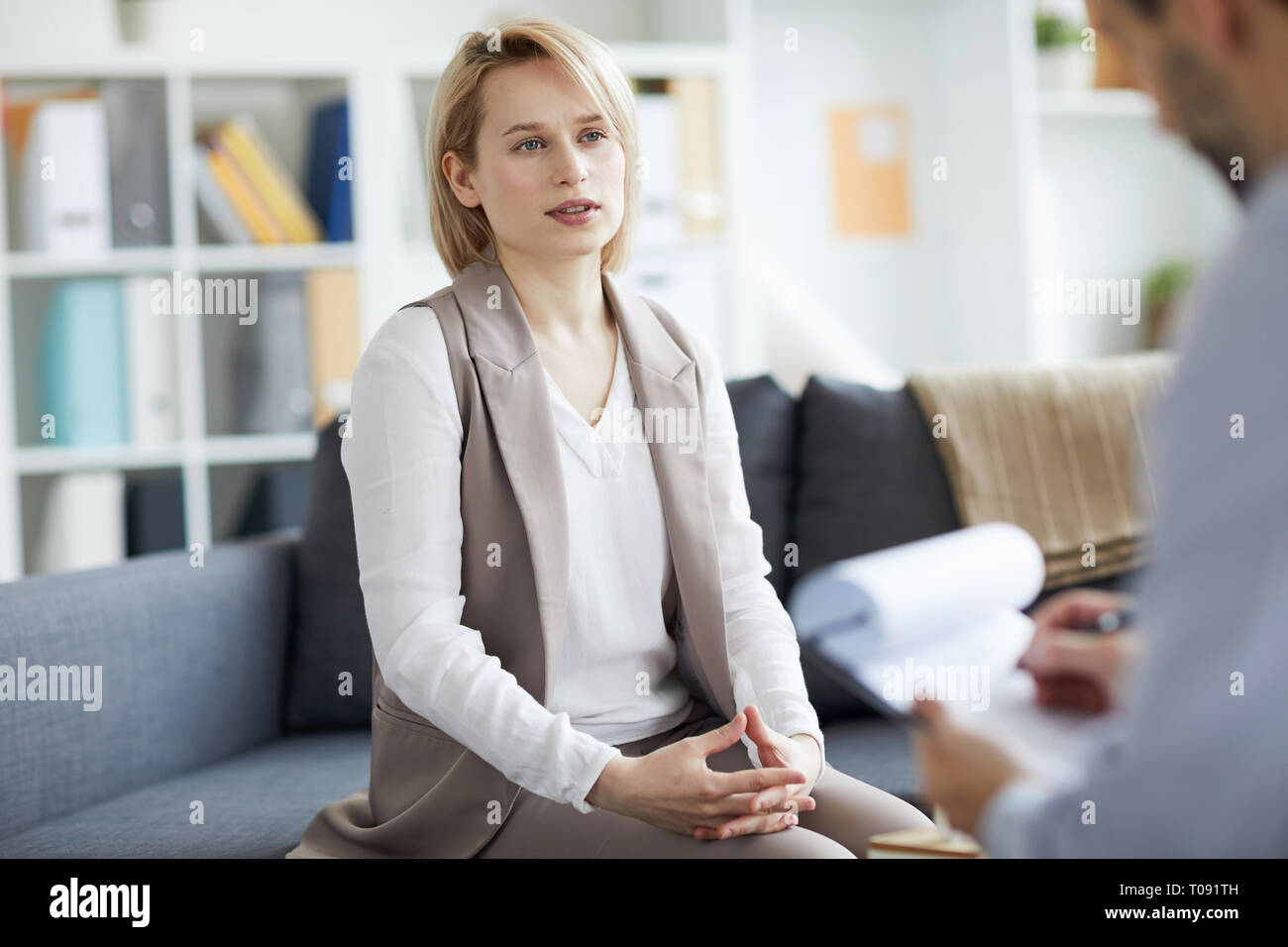 Talking about problems Stock Photo - Alamy