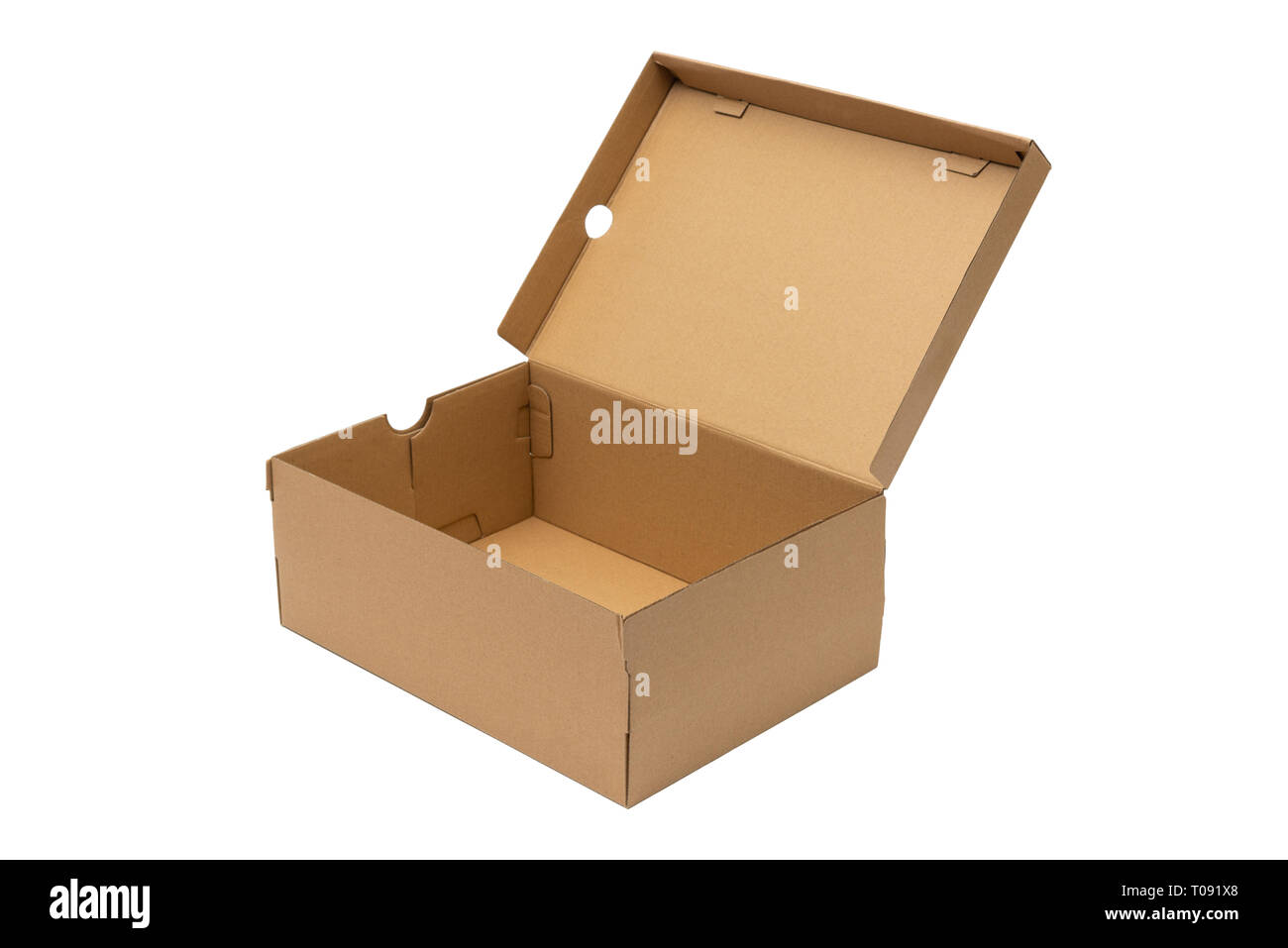 Brown cardboard shoes box with lid for shoe or sneaker product ...