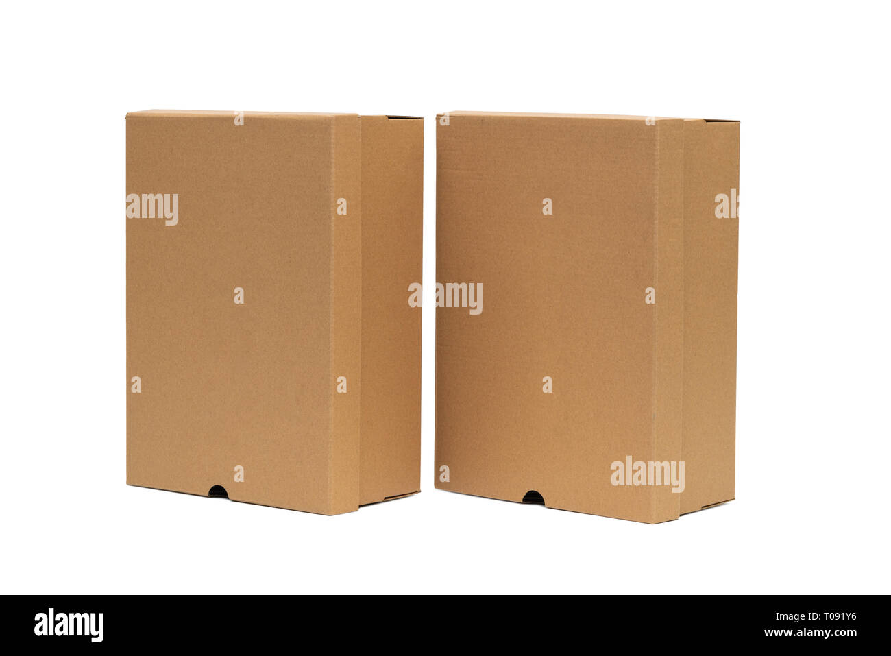 Brown cardboard shoes box with lid for shoe or sneaker product ...