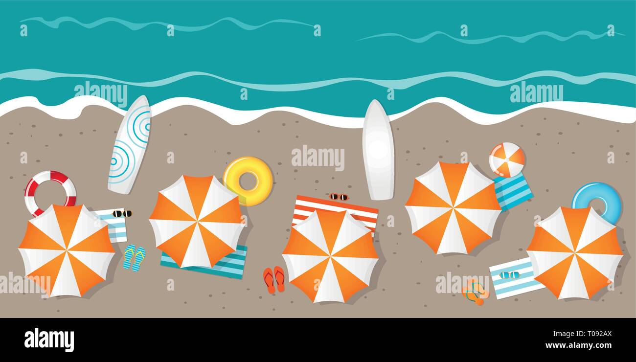 Island beach umbrellas Stock Vector Images - Alamy
