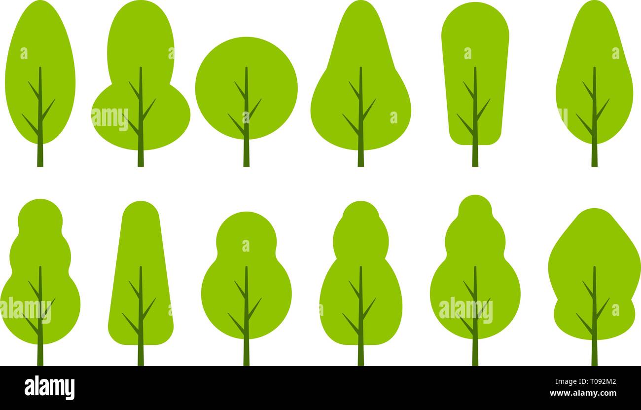 Vector trees set Stock Vector Image & Art - Alamy