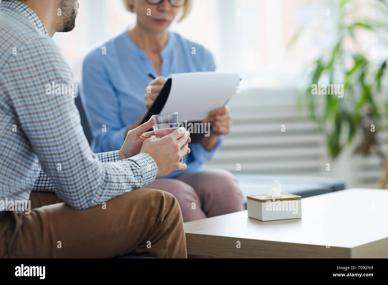 Patient with water Stock Photo - Alamy