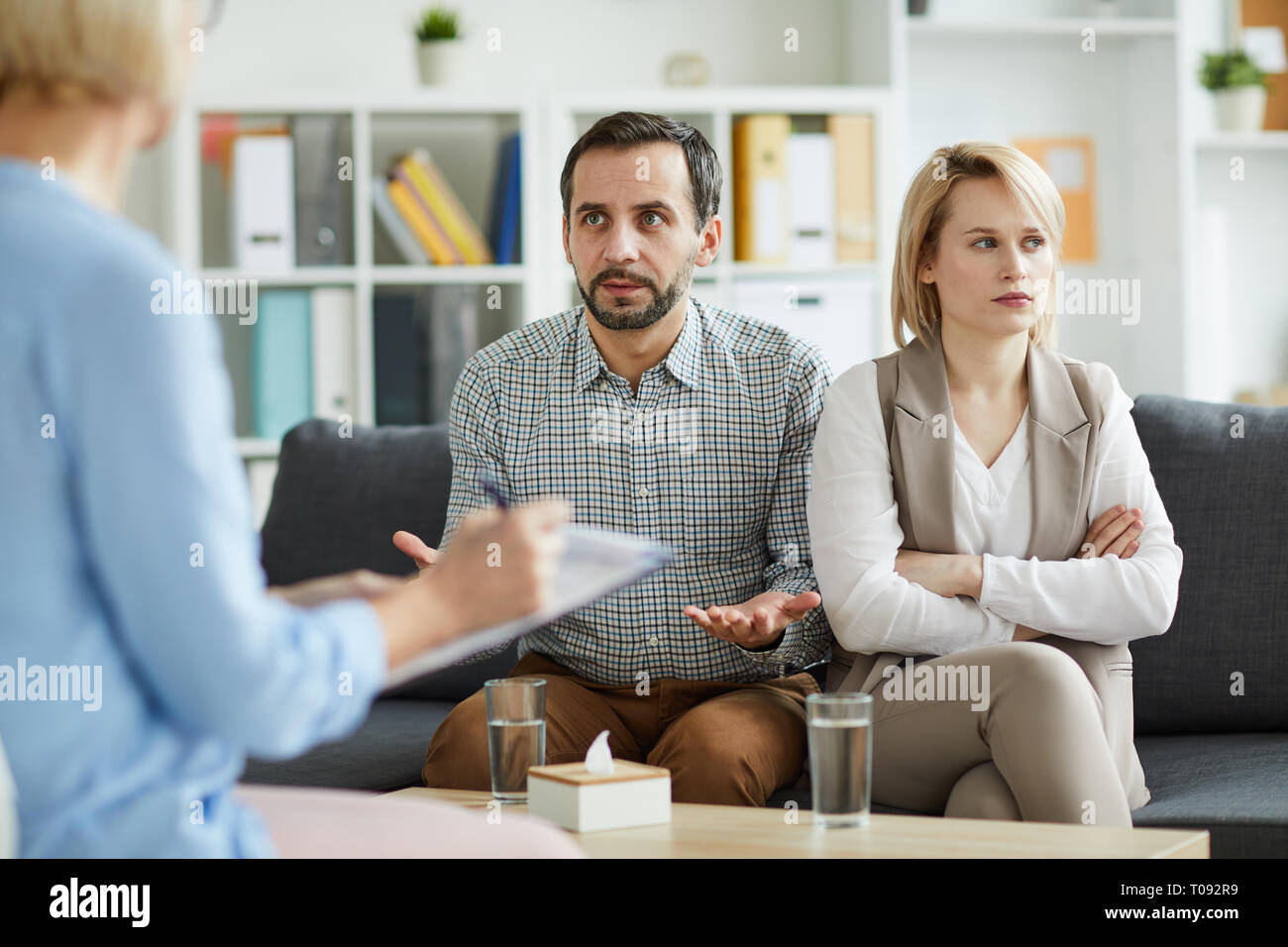 Solving family problem Stock Photo - Alamy