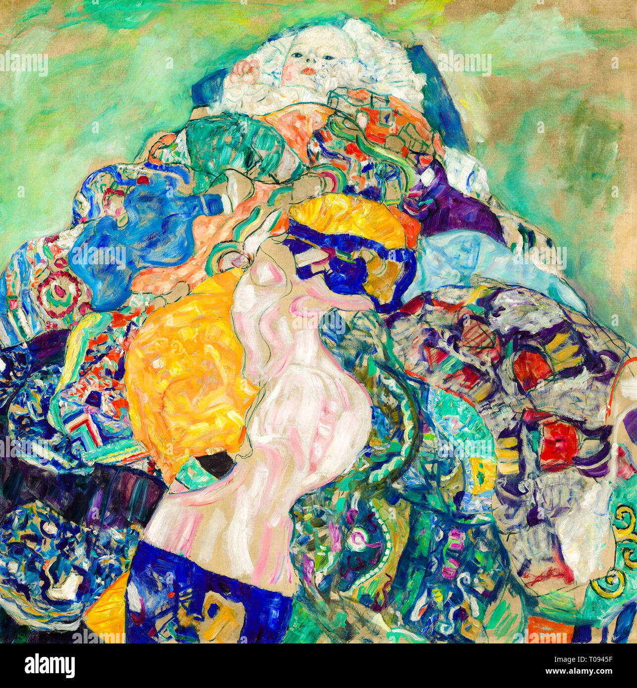 Gustav Klimt, Baby (Cradle), painting, 1917-1918 Stock Photo - Alamy