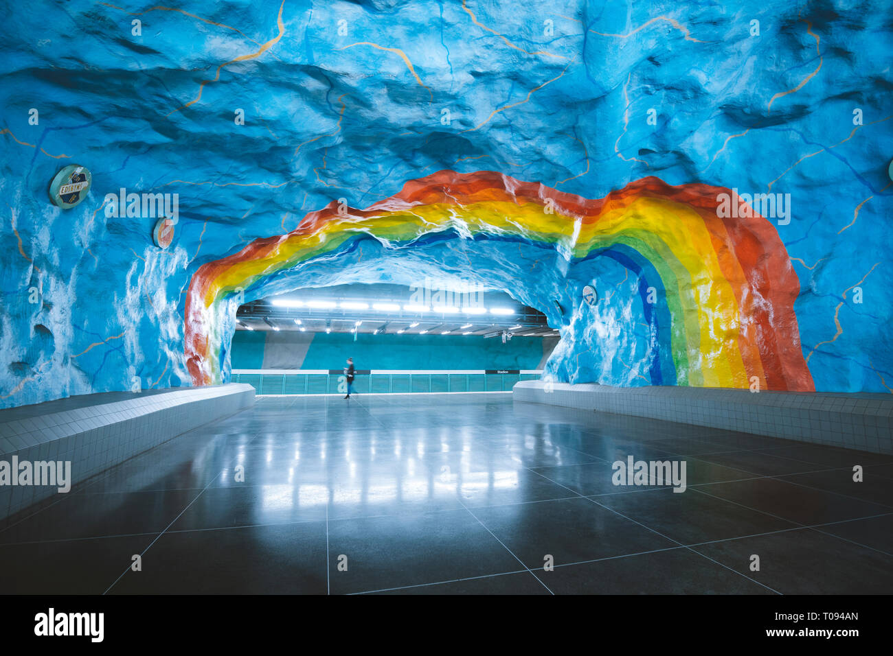 NOVEMBER 11, 2017 - STOCKHOLM, SWEDEN: A female commuter is standing in ...