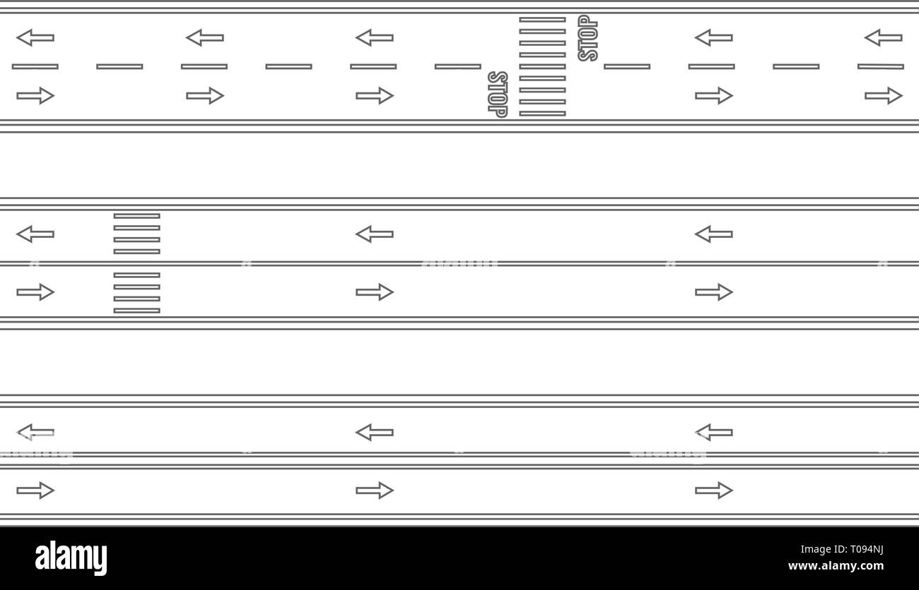 Road, street with asphalt with line art style. Outline Highway design ...