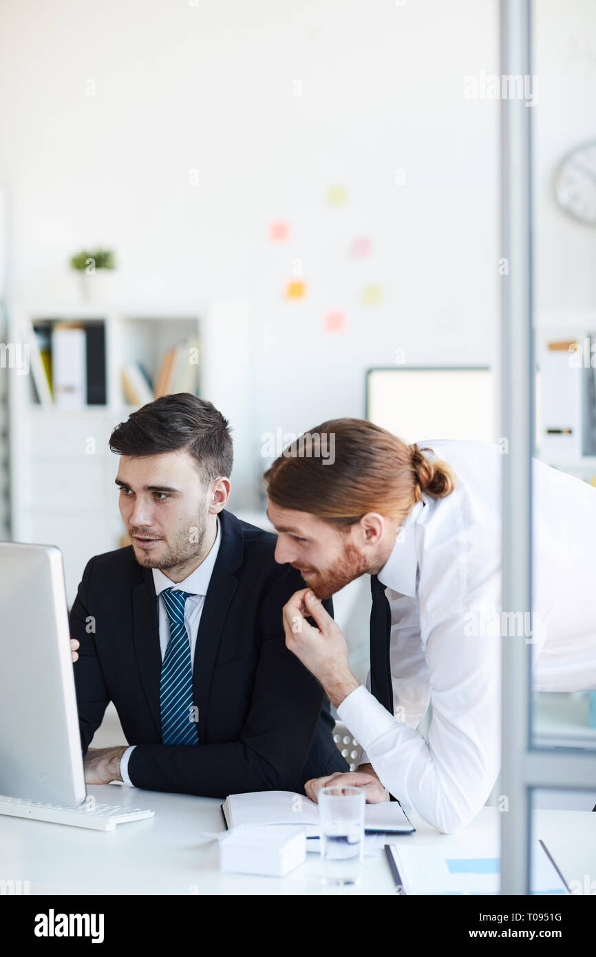 Doing online work Stock Photo - Alamy