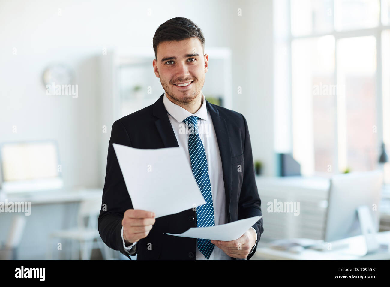 Cheerful banker hi-res stock photography and images - Alamy