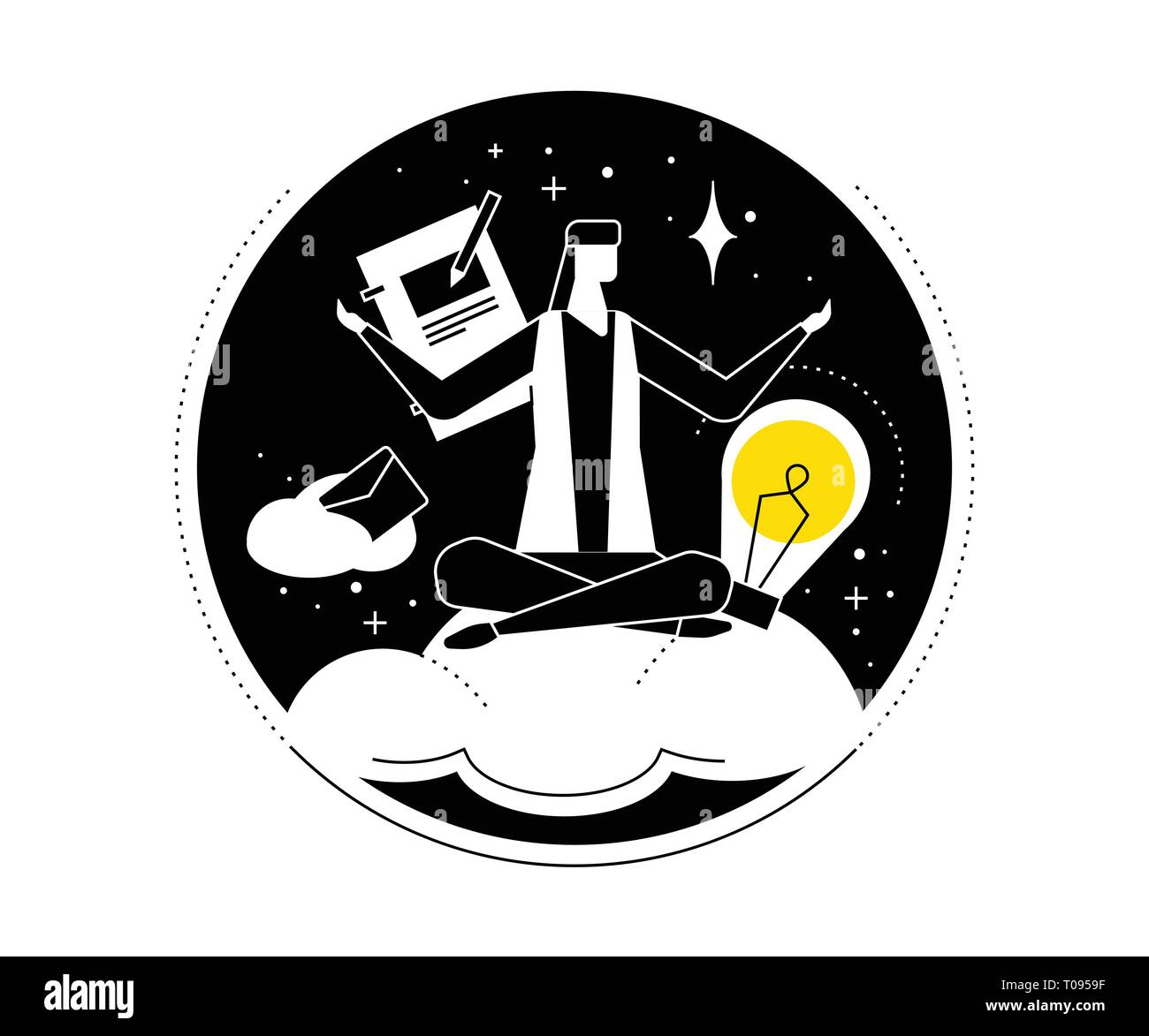 Female mindfulness Cut Out Stock Images & Pictures - Alamy