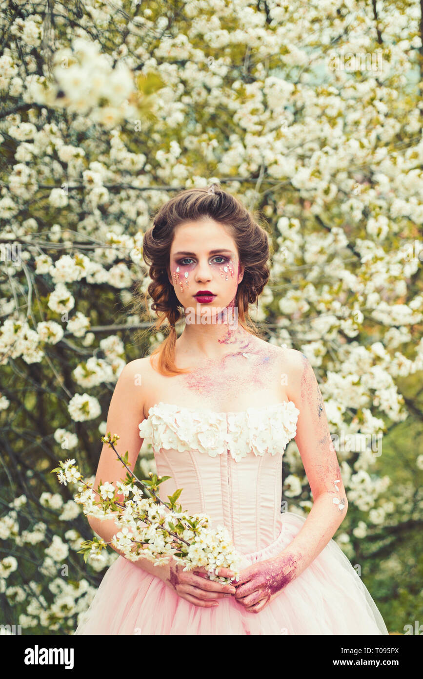 Spring collection. Natural beauty and spa therapy. Springtime. weather ...