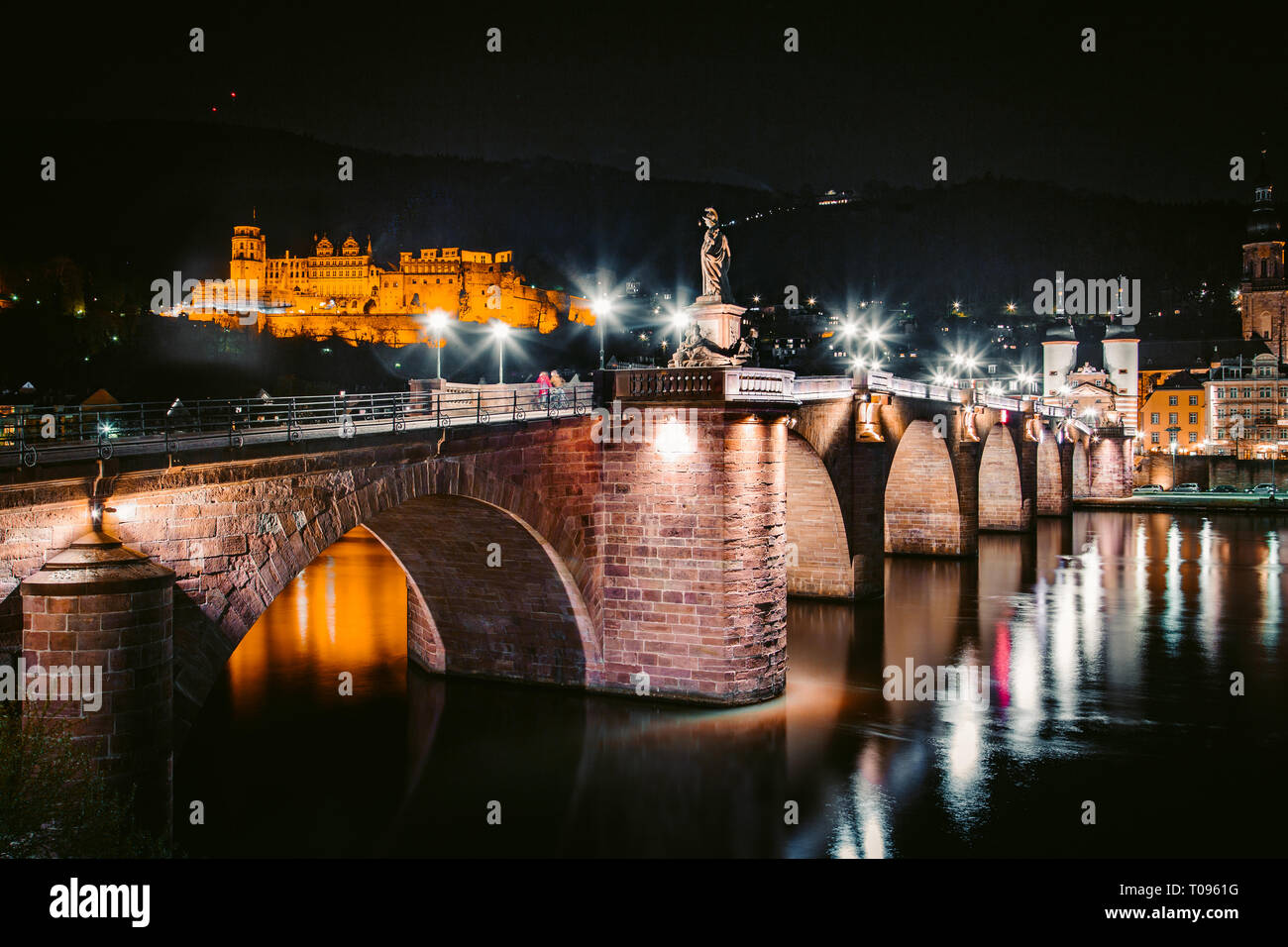 Heidelberg by night hi-res stock photography and images - Alamy