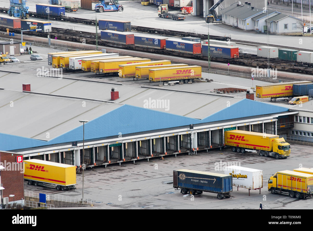 DHL Distribution Centre seen from Lilla Bommen in Goteborg, Västra ...