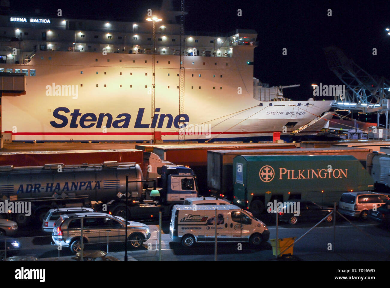 MS Stena Baltica, ro-pax ferry owned by Stena Line, in Karlskrona ...